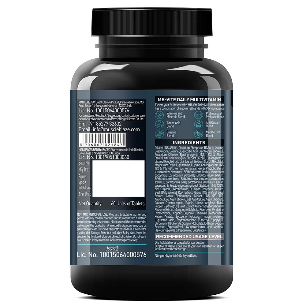 Muscle Blaze Multivitamin – limitlessnutritions.com
